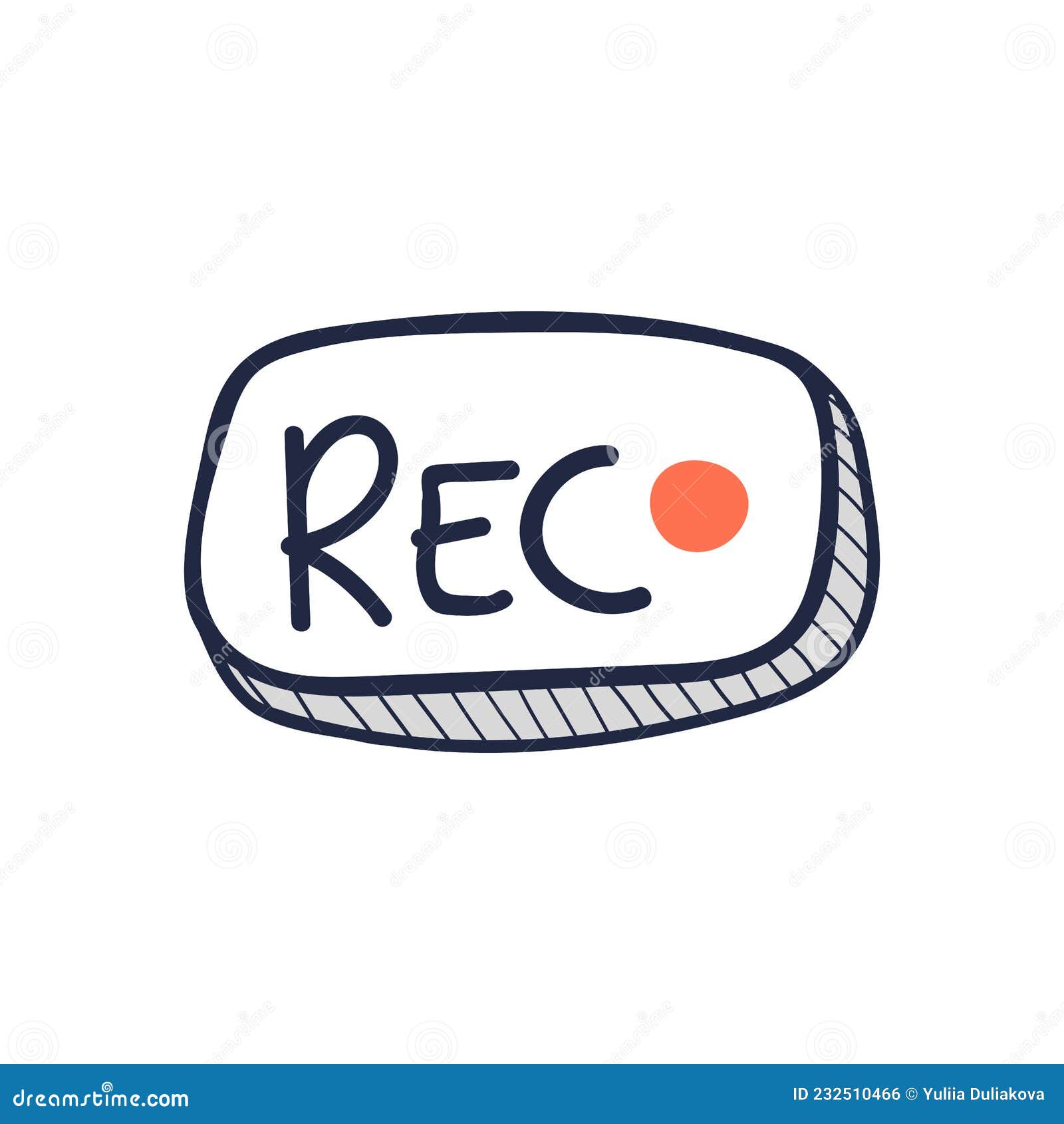 Framed Recording Sign Icon Vector Currently Recording Symbol For ...