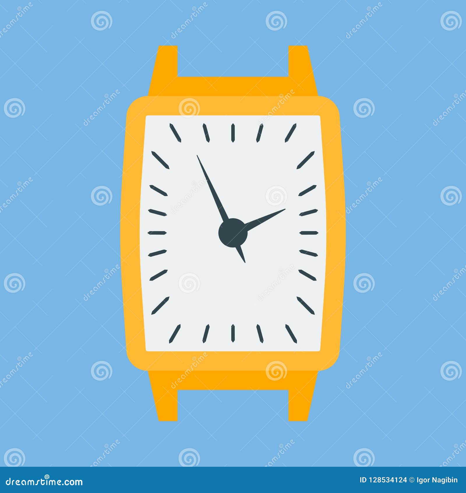 Vector Icon of a Hand Watch. Clockwork Stock Illustration ...
