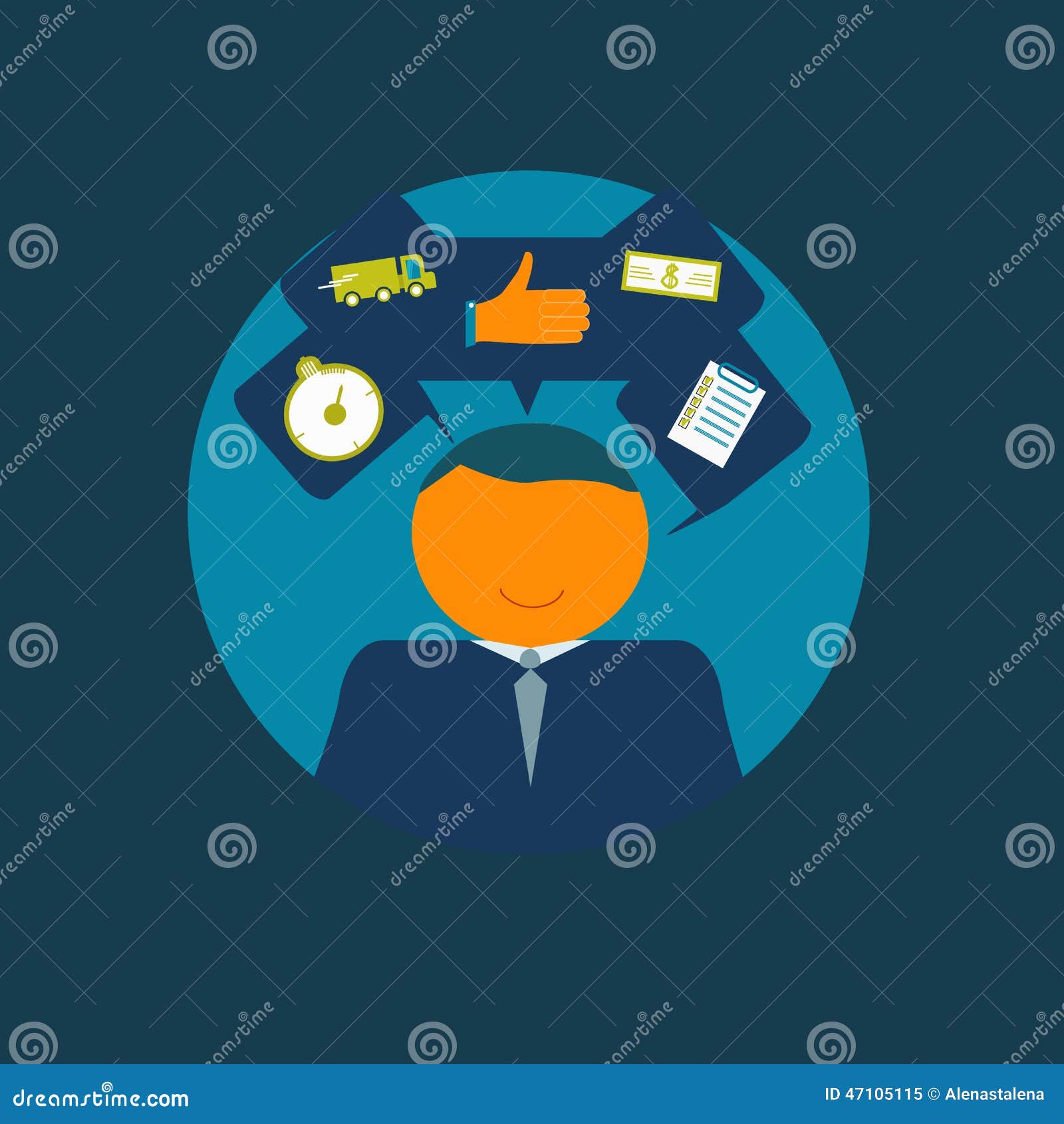Vector Icon Happy Customer - Man Stock Vector - Illustration of ...