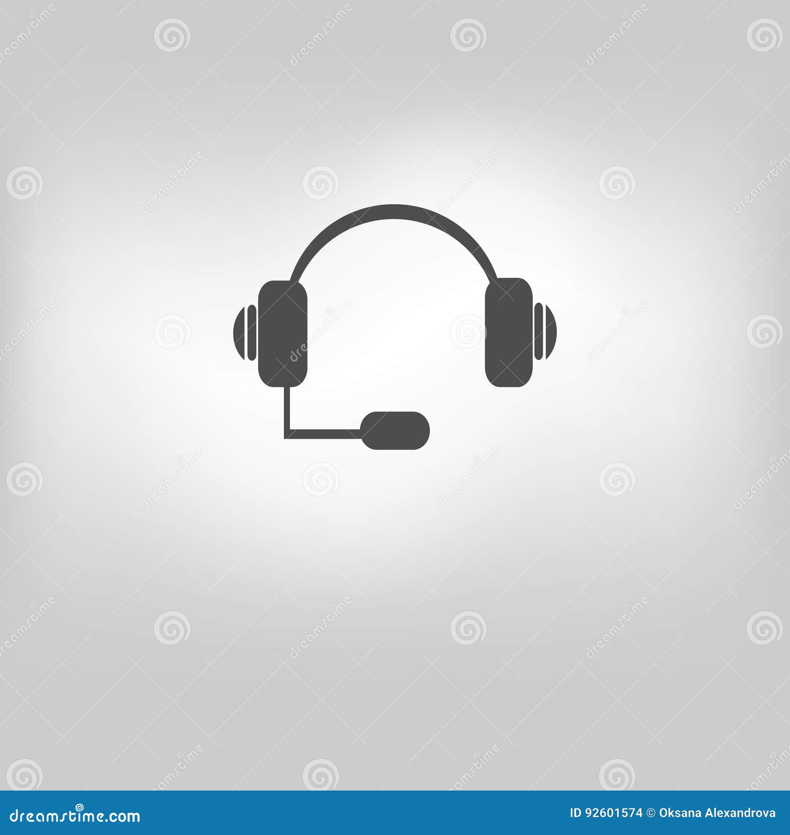 Vector Icon Headphone Call Center Stock Vector - Illustration of icon ...