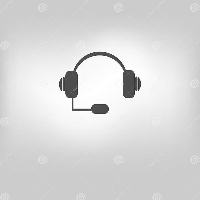 Vector Icon Headphone Call Center Stock Vector - Illustration of icon ...
