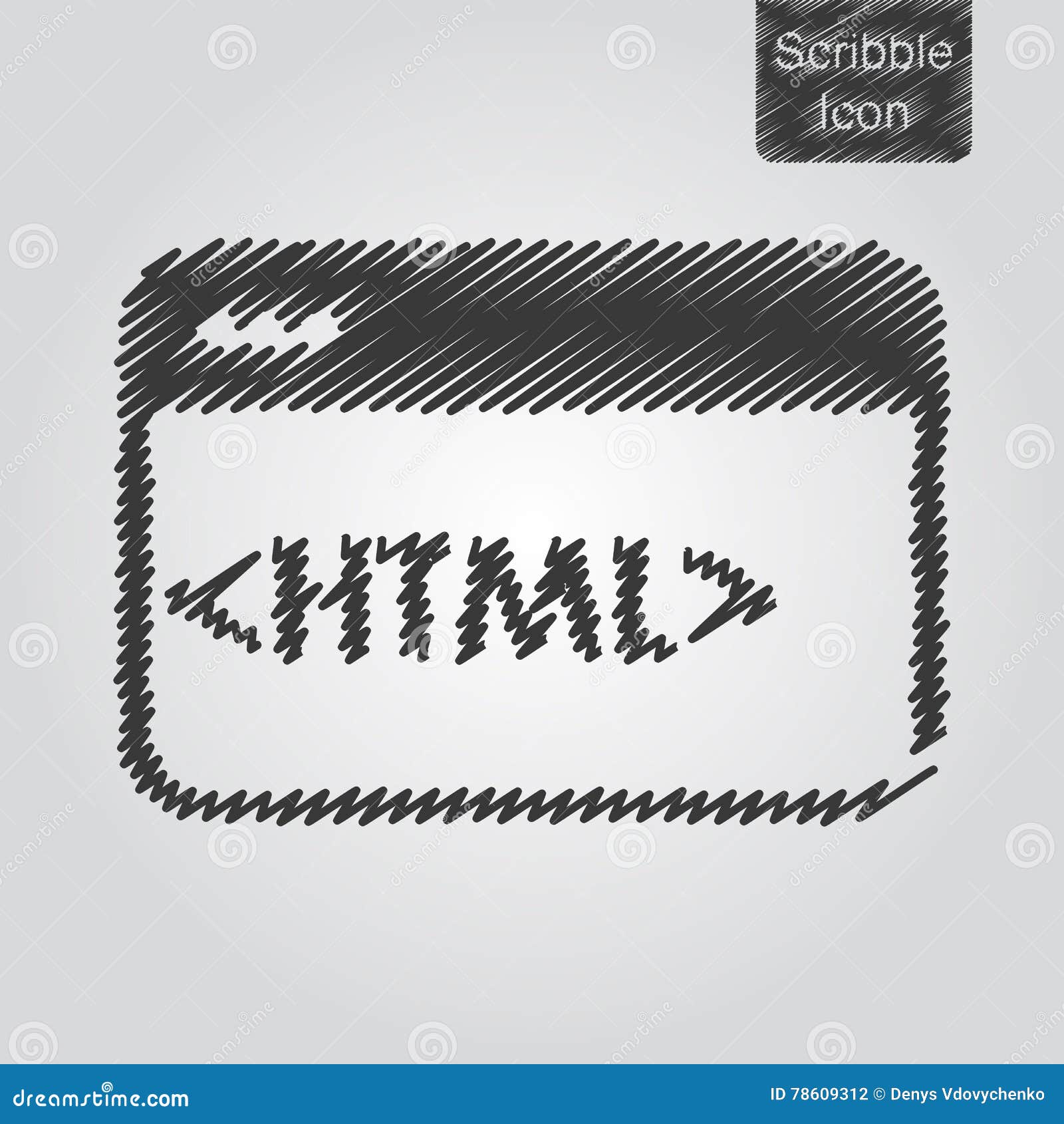 Vector Icon of HTML Concept in Scribble Style Stock Vector ...