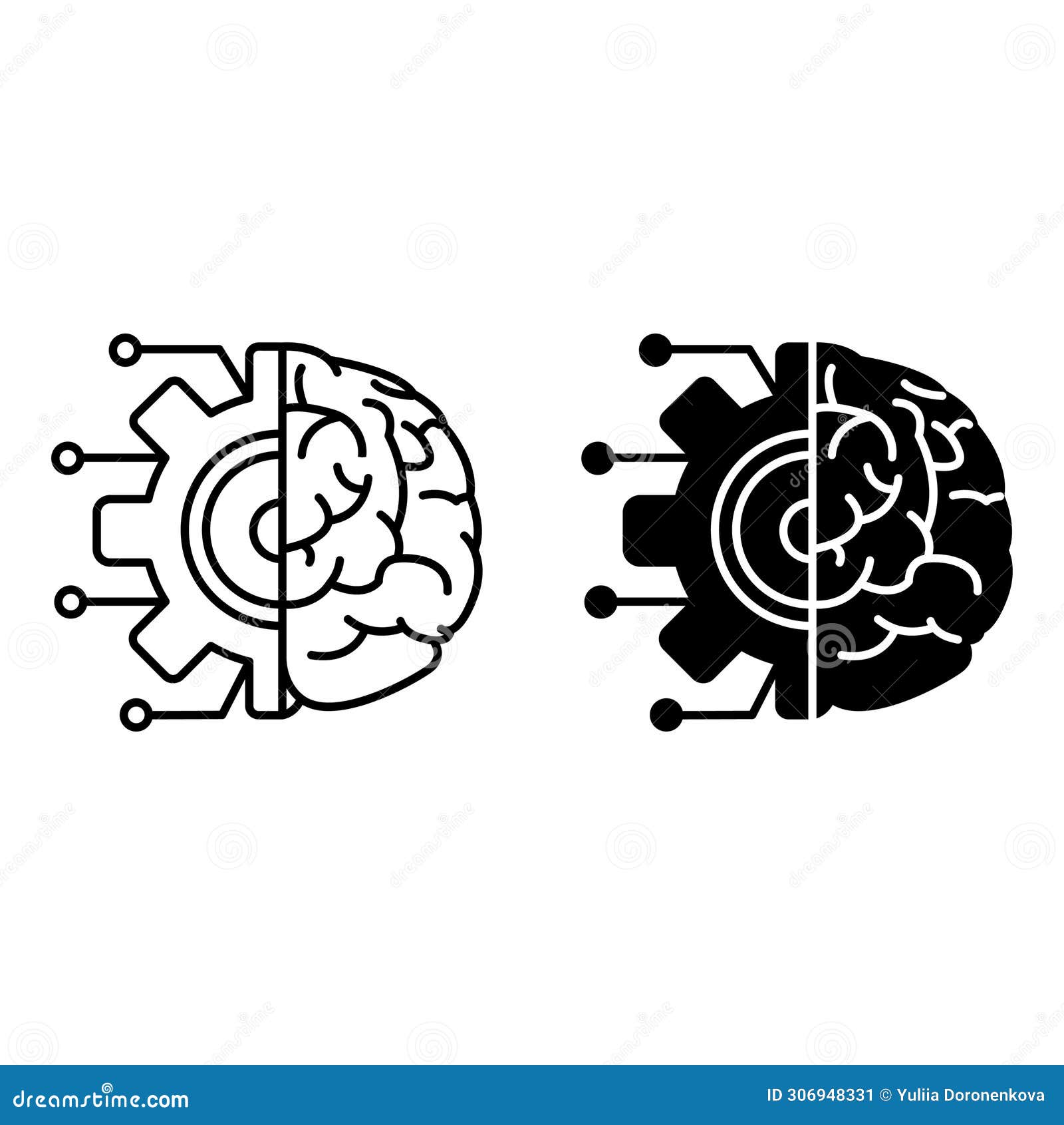 Machine Learning Icons. stock vector. Illustration of training - 306948331