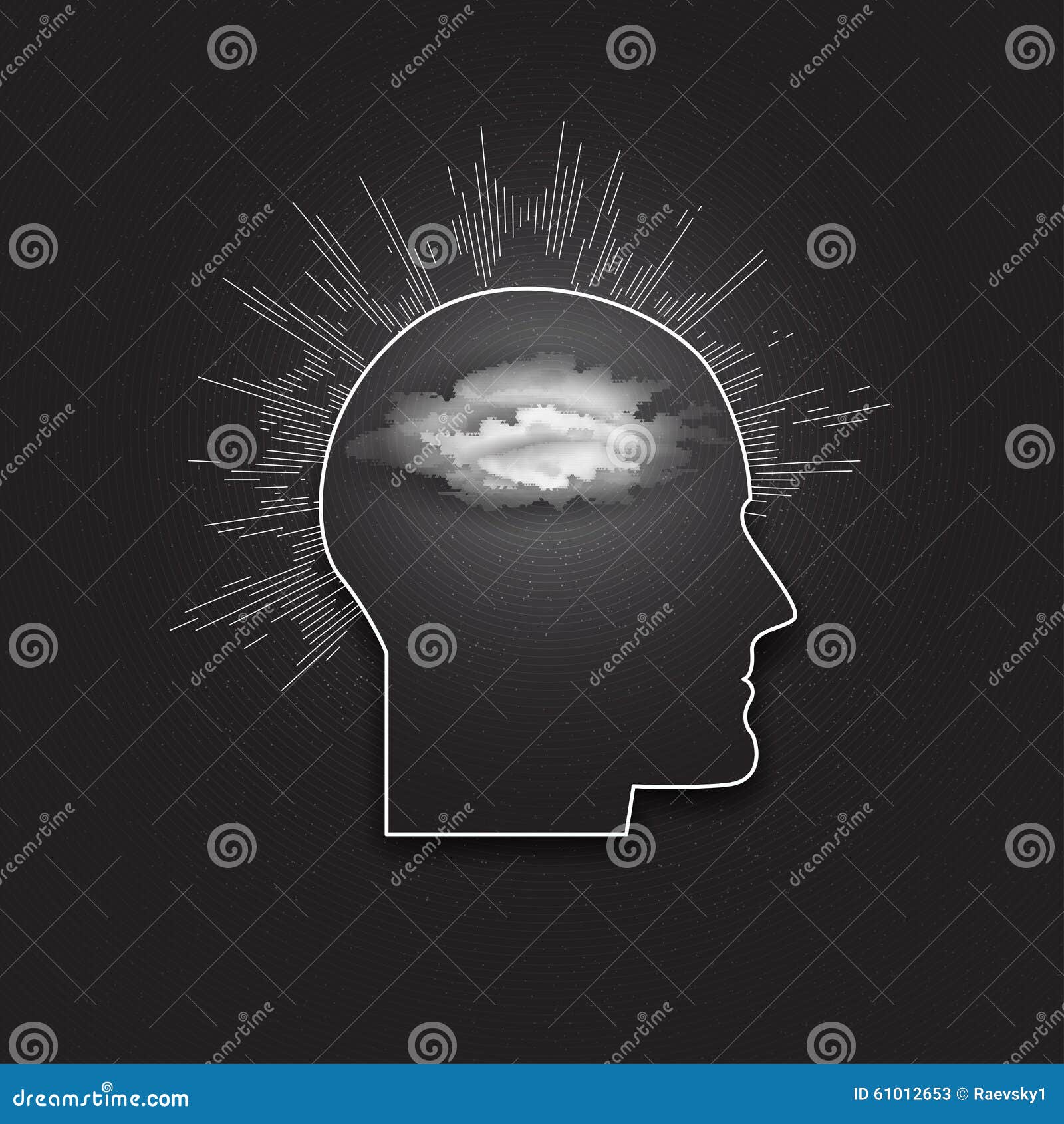Vector Icon of Human Head. Dark Design Vector Stock Vector ...