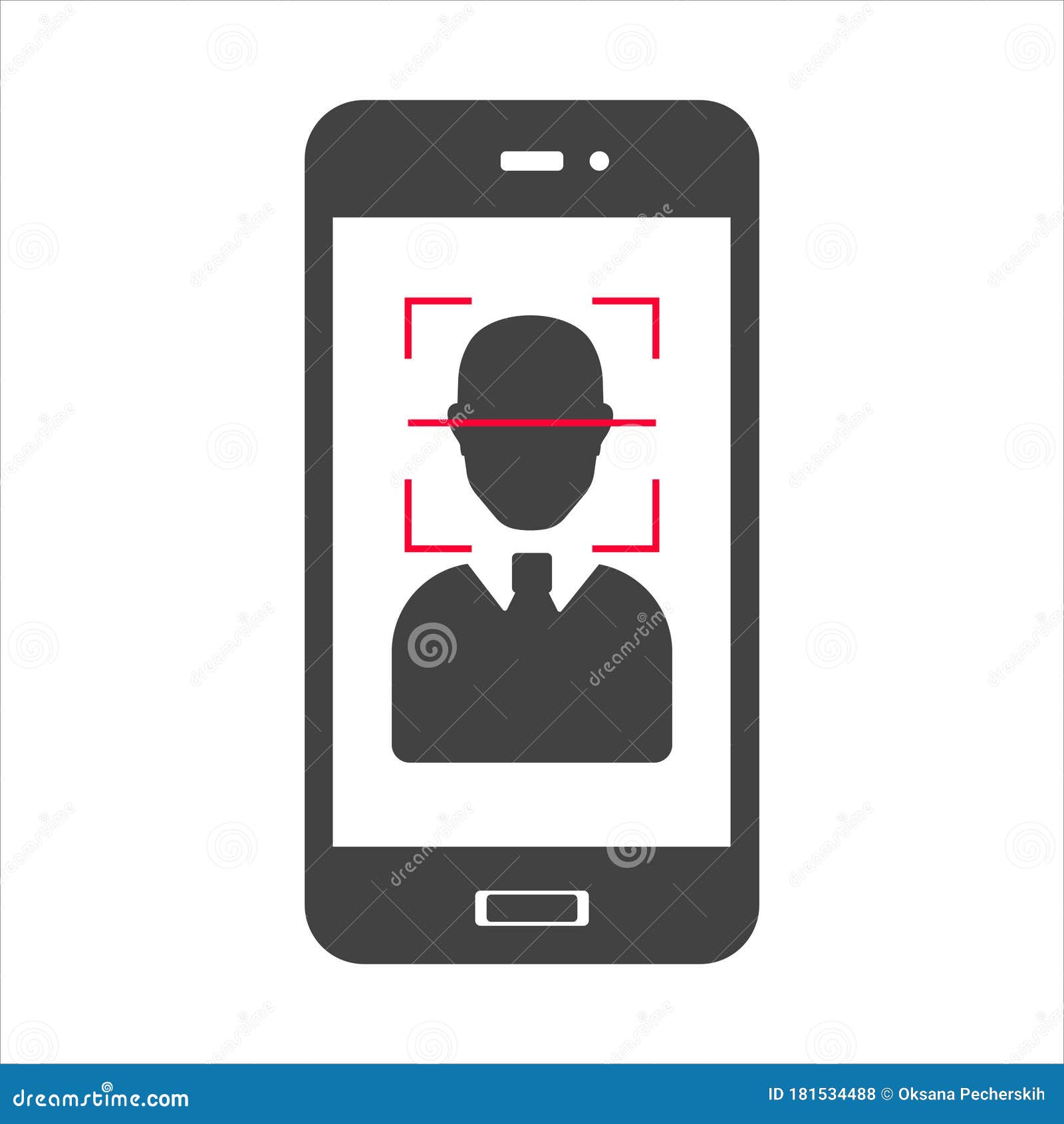 Vector Icon Identification Of The Person On White Isolated Background ...