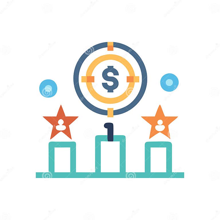 Competitive Advantage Visual Representation Stock Vector - Illustration ...