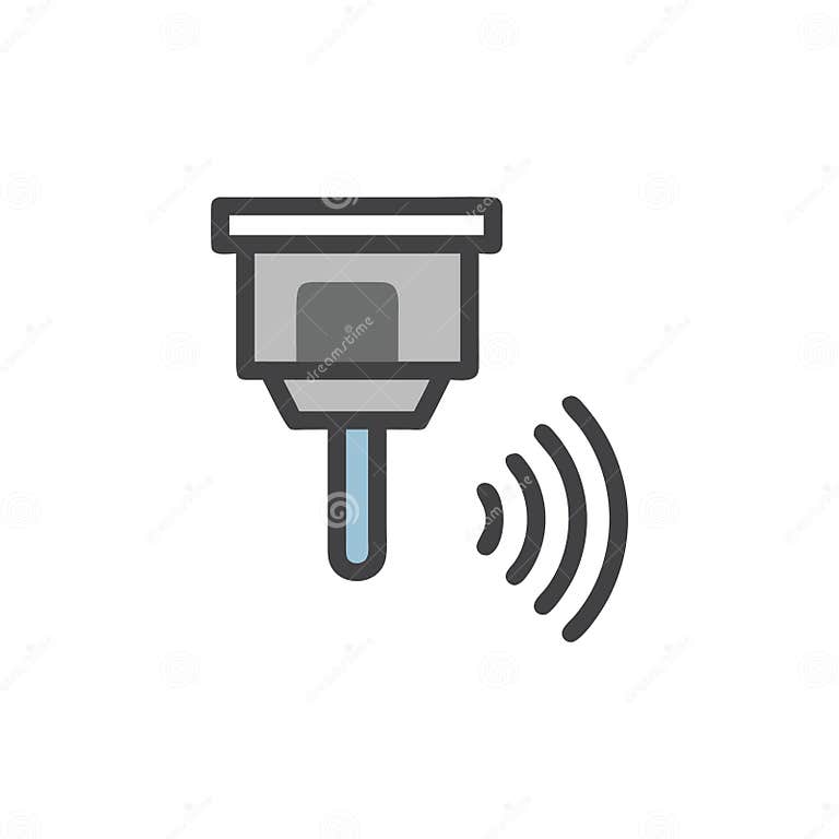 Passive Infrared Sensor Icon for Detection Stock Illustration ...