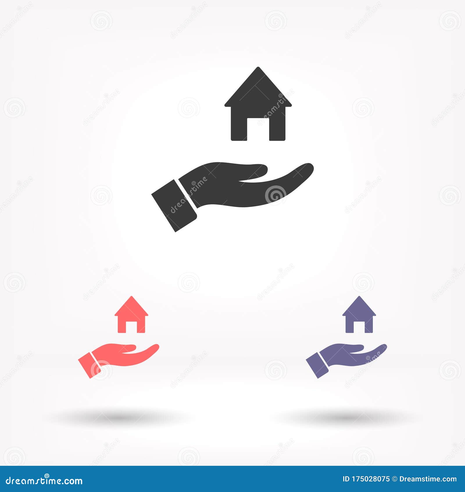 House Icon in the Hand , Lorem Ipsum Flat Design Stock Illustration ...
