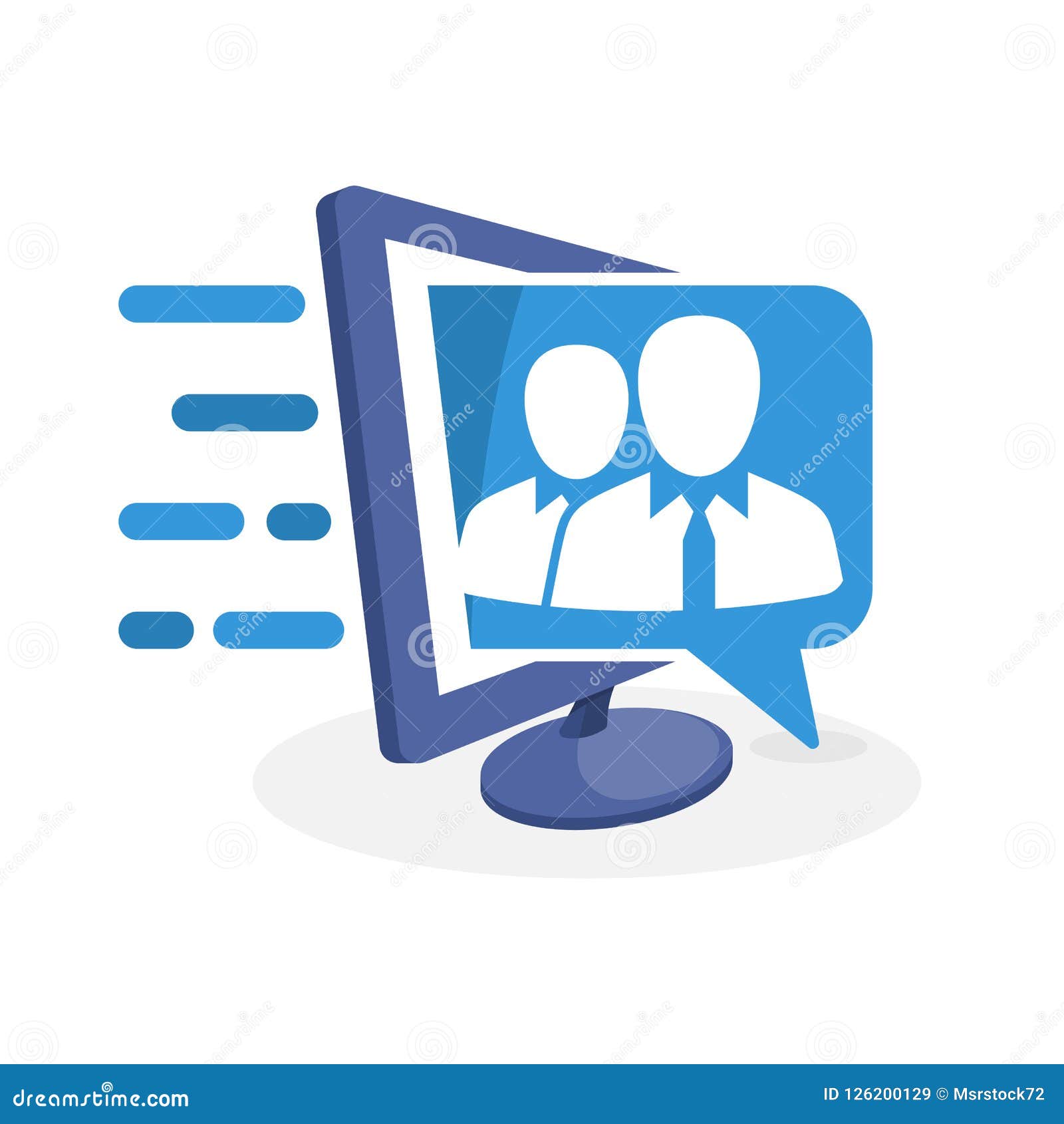 Vector Icon Illustration with Digital Media Concept about Information ...