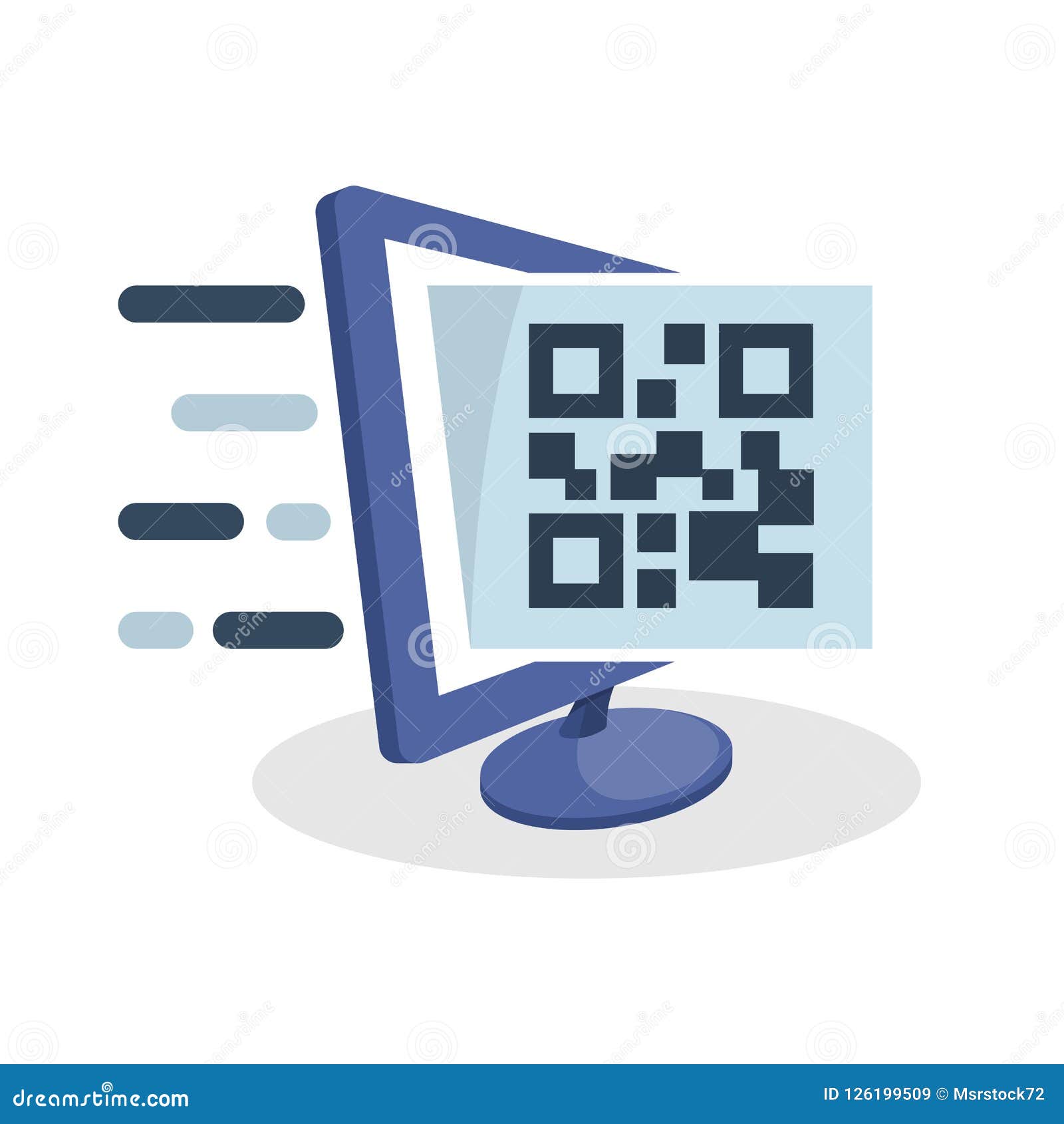 Vector Icon Illustration with Digital Media Concept about Online QR ... Vector Icon Illustration with Digital Media Concept about Online QR ...