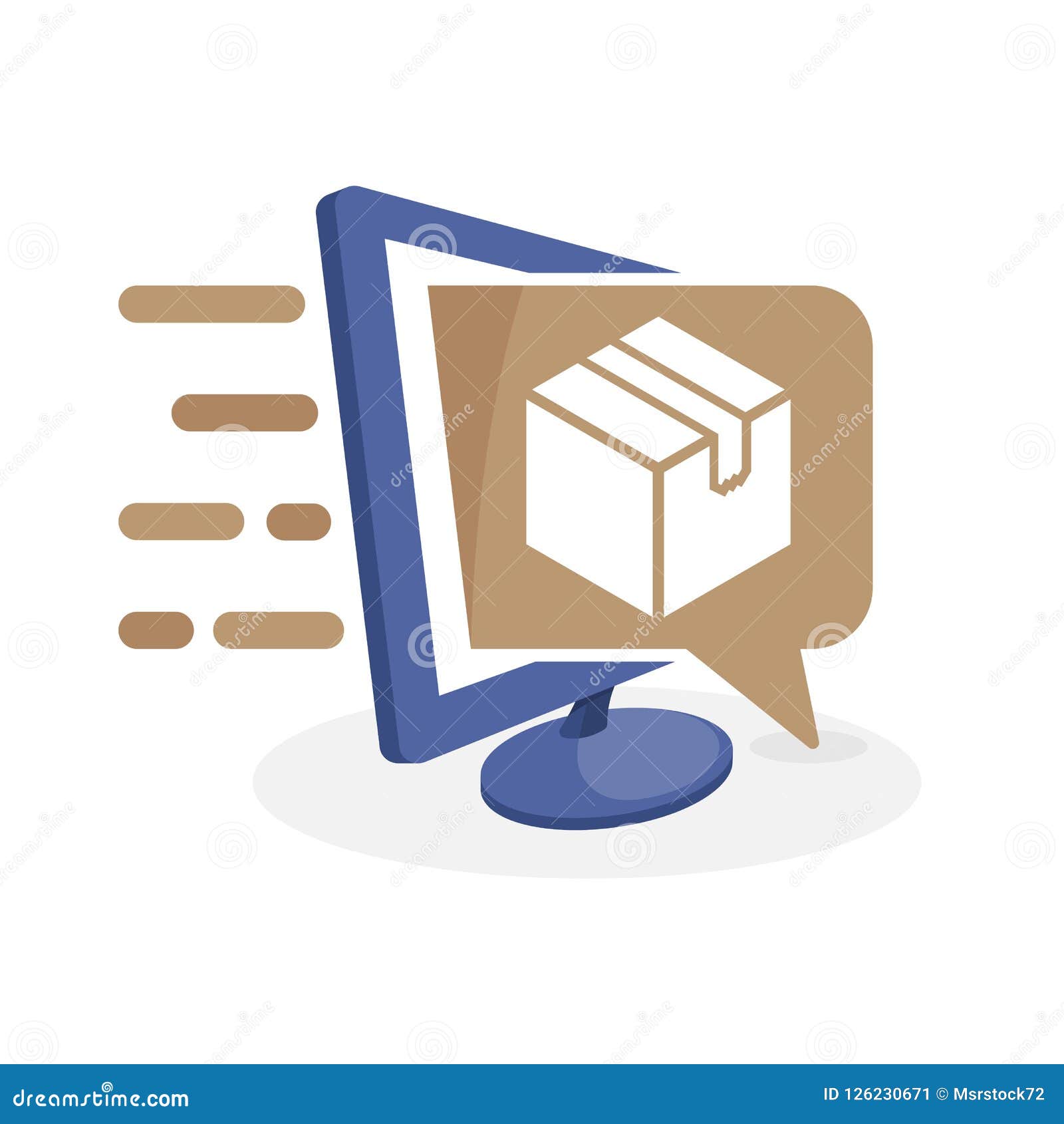 Vector Icon Illustration with Digital Media Concept about Packet ...