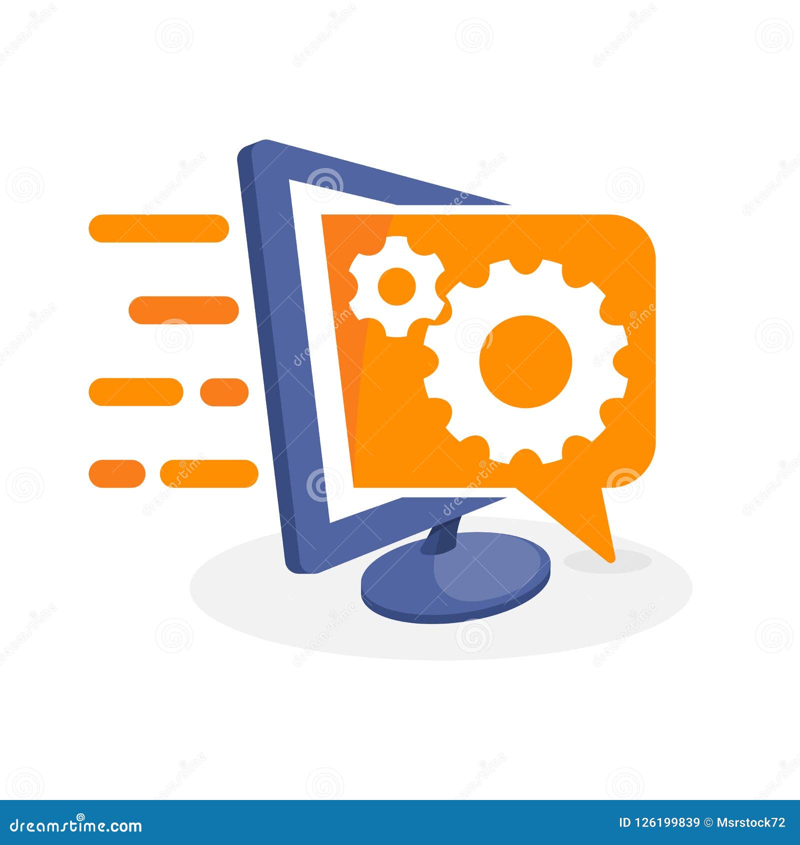 Vector Icon Illustration with Digital Media Concept about Setting ...