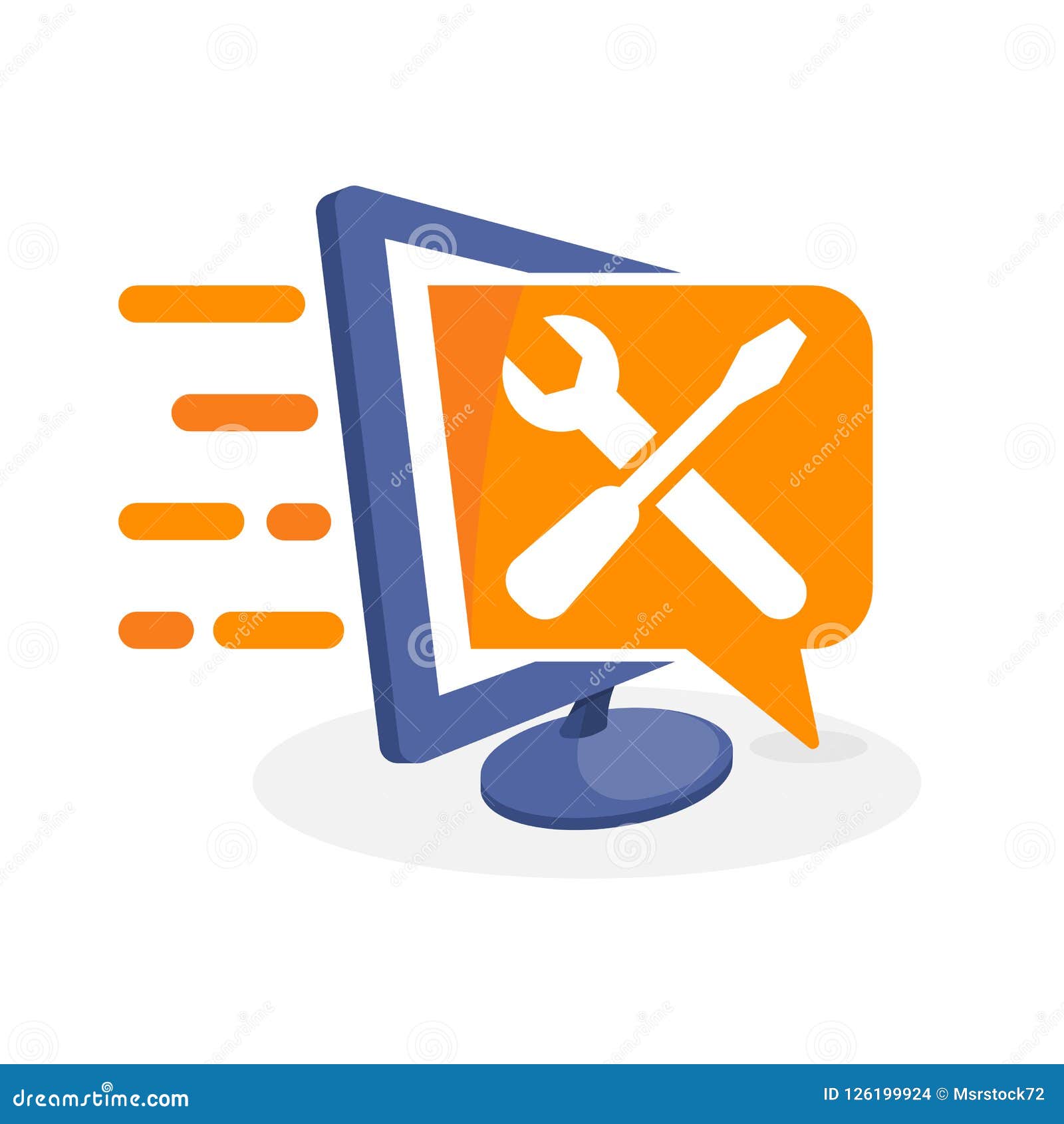 Vector Icon Illustration with Digital Media Concept about Setting ...