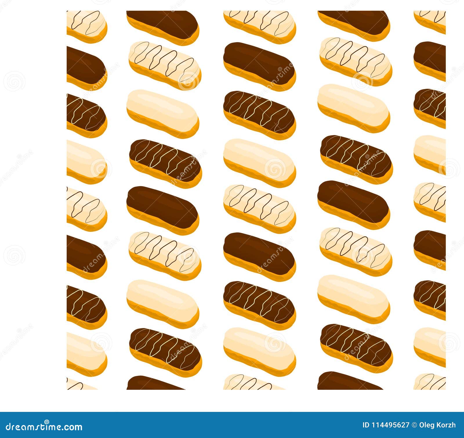 Vector Icon Illustration Logo for Cake French Eclair. Stock Vector ...
