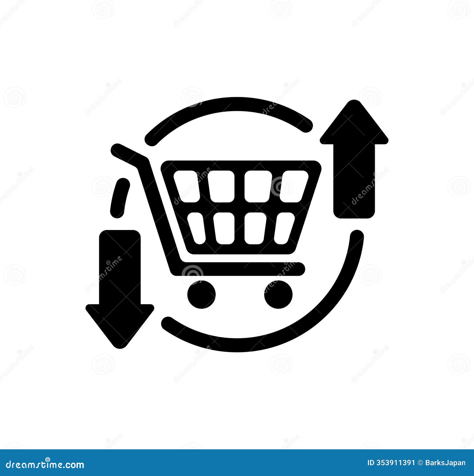 Vector Icon Illustration of Price Increase Decrease (price Fluctuation Stock Vector ...