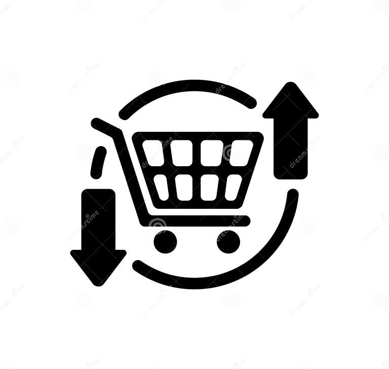 Vector Icon Illustration of Price Increase Decrease (price Fluctuation ...