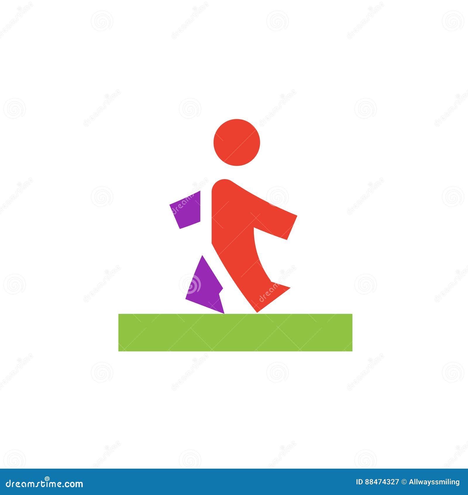 Vector Icon or Illustration Showing Walking Human in Material Design ...