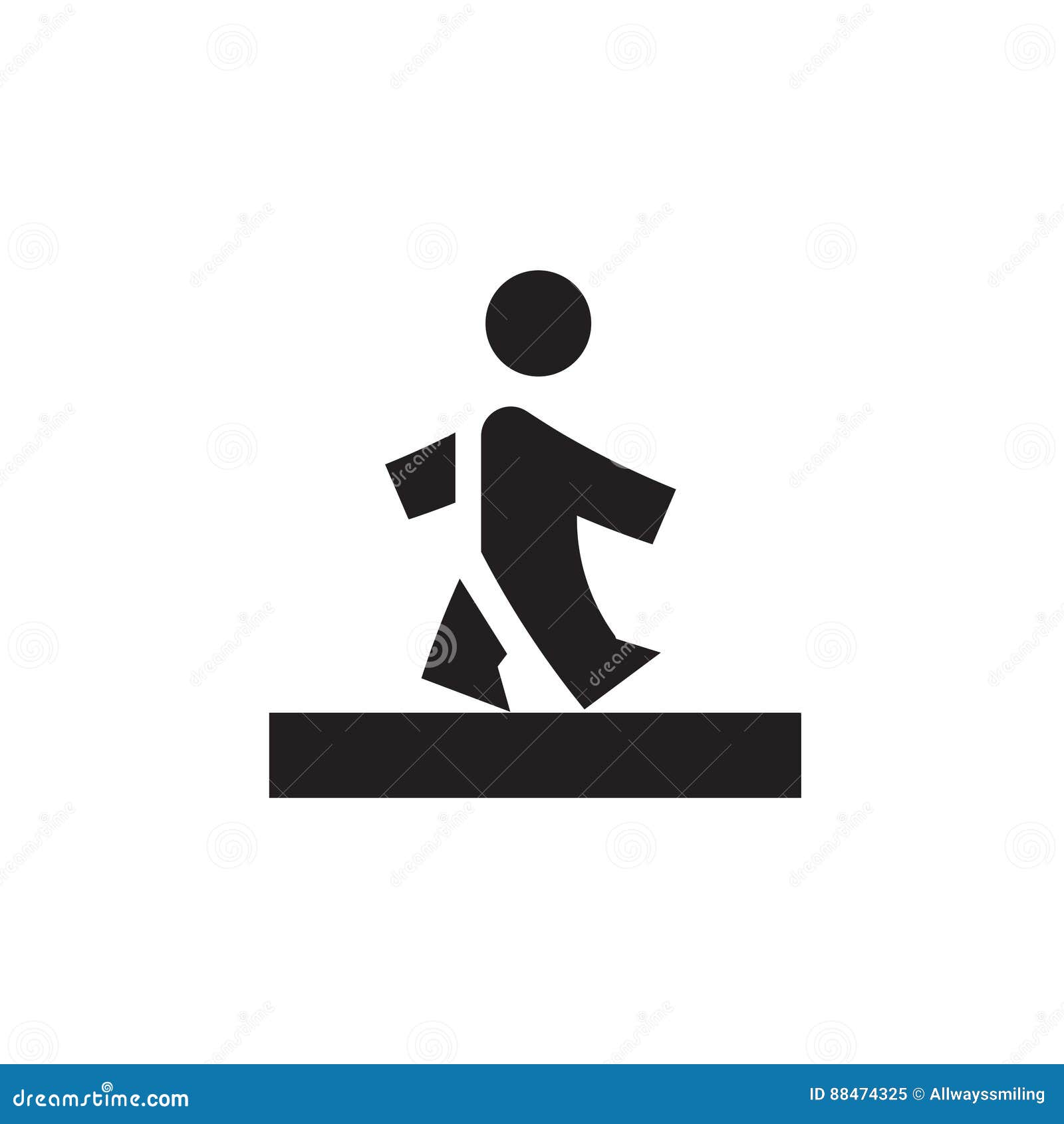Vector Icon or Illustration Showing Walking Human in One Color Stock ...