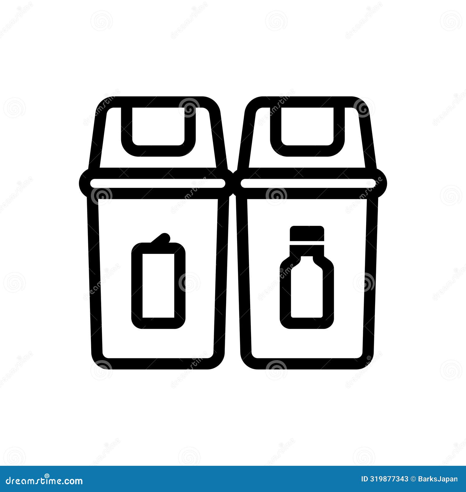 Icon Illustration on the Theme of Ecology (garbage Separation Stock ...