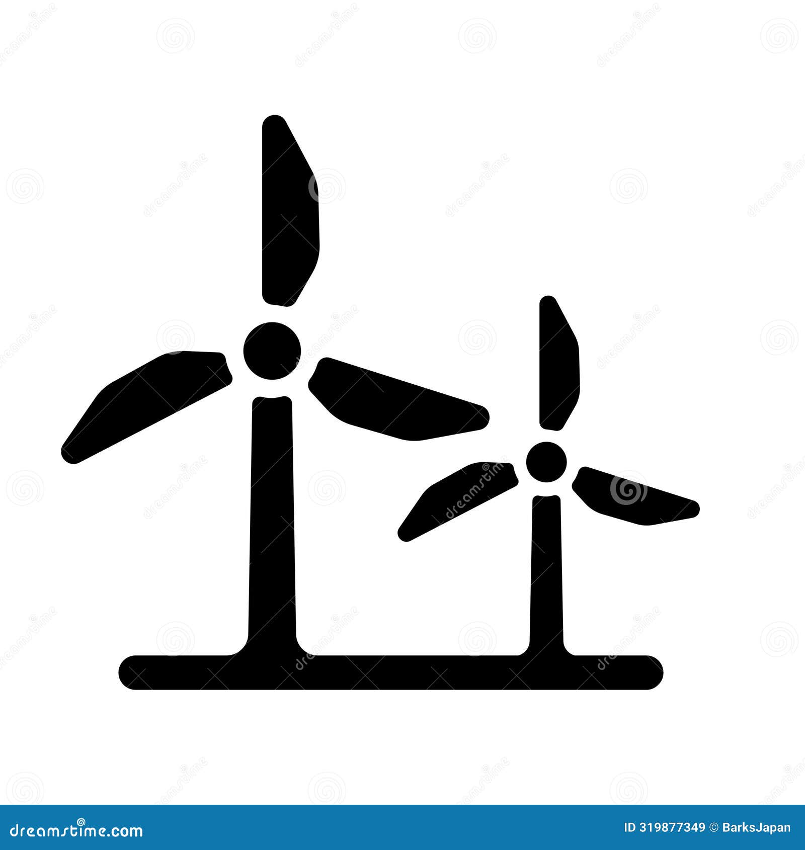Icon Illustration on the Theme of Ecology (wind Power Generation Stock ...