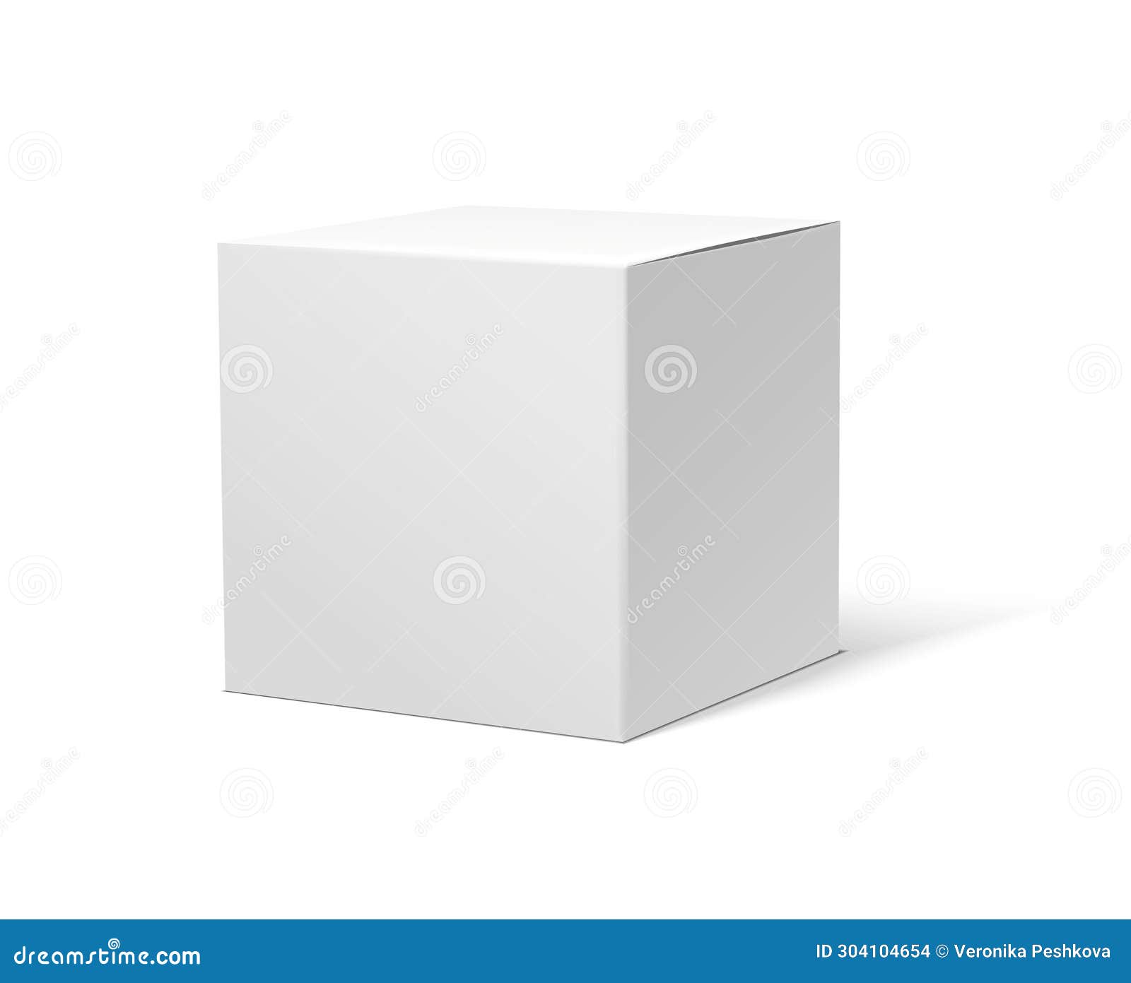 Vector Icon Illustration. White Carton Box Mockup Stock Vector ...