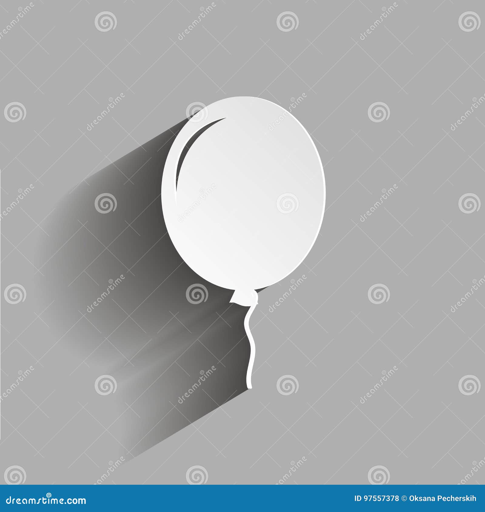 Vector Icon Image Balloon. Vector Illustration with Shadow Design Stock ...