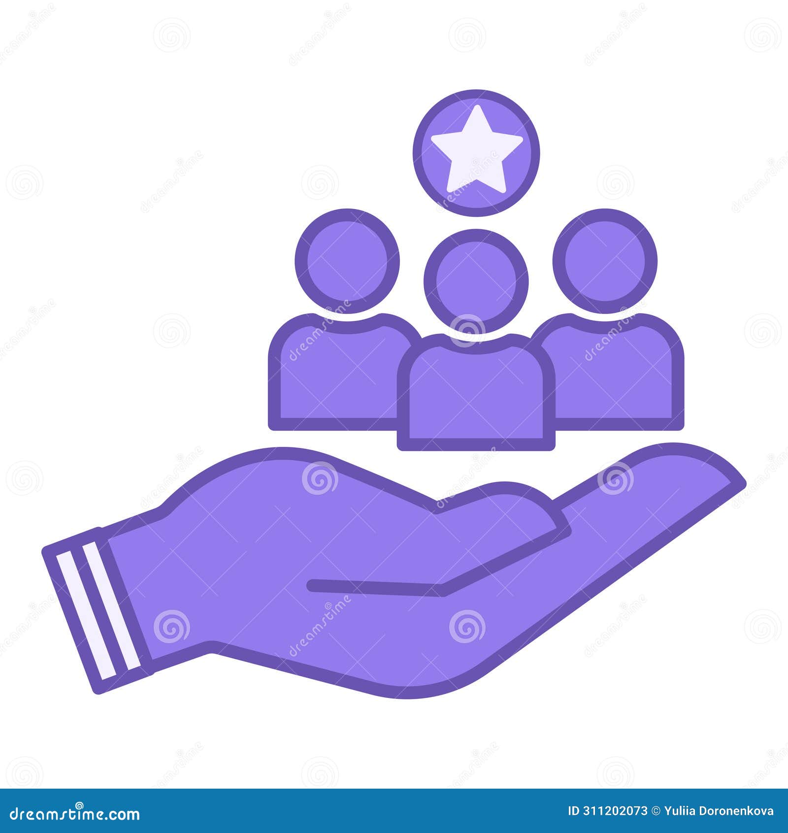 Customers Colored Icon. stock vector. Illustration of protect - 311202073