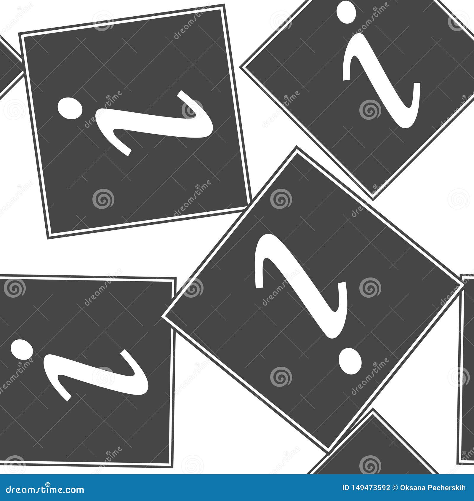 Vector Icon Information Seamless Pattern on a White Background Stock ...