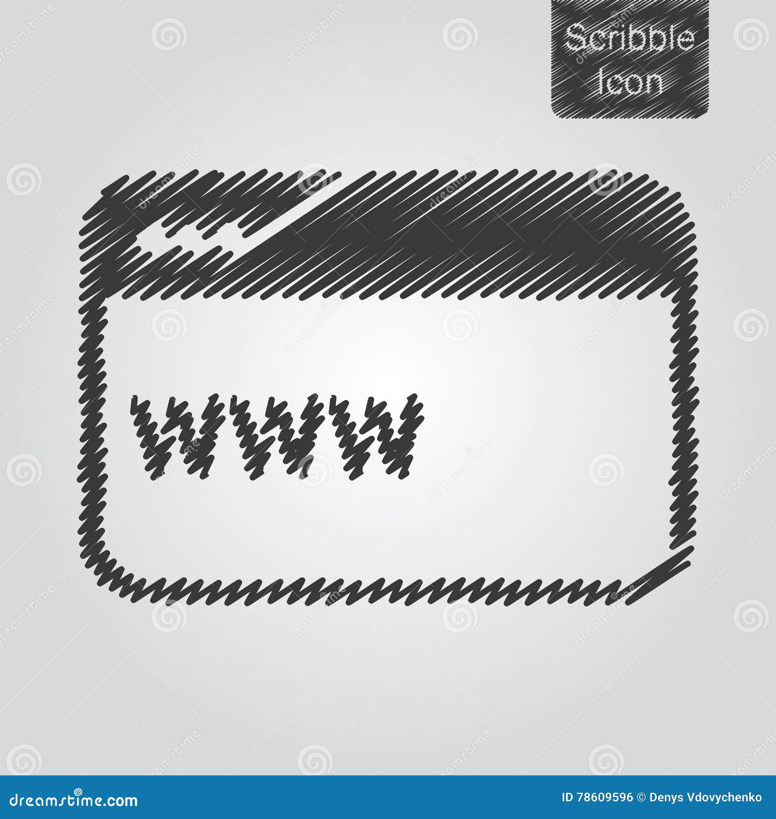 Vector Icon of Internet Surfing Concept in Scribble Style Stock Vector ...