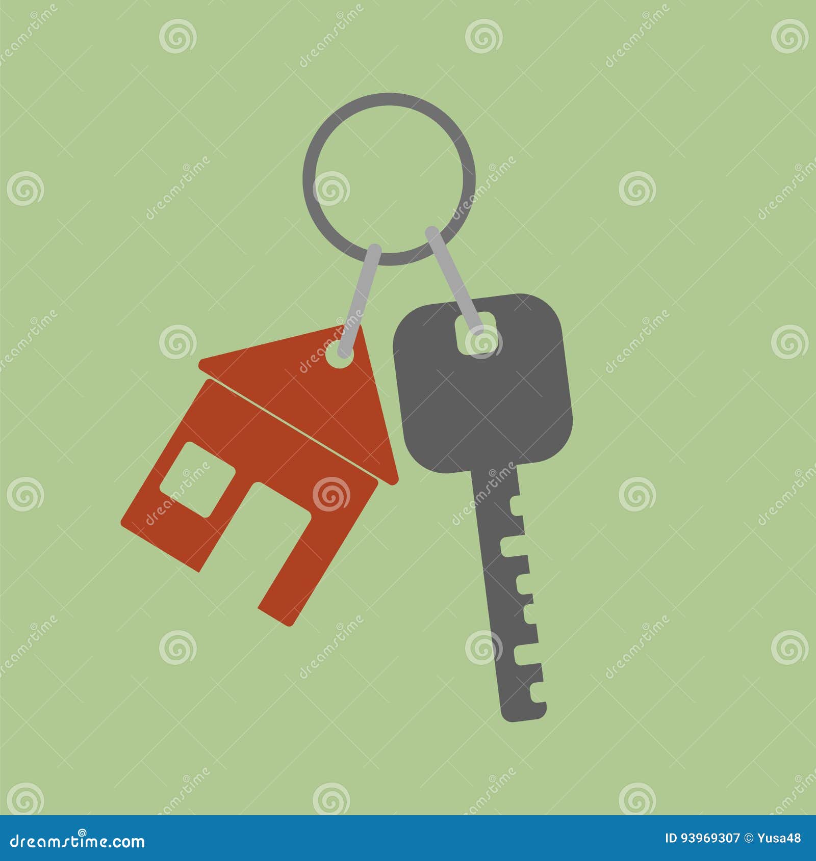 Vector Icon Key Icon from the House. Flat Design Style Stock Vector ...