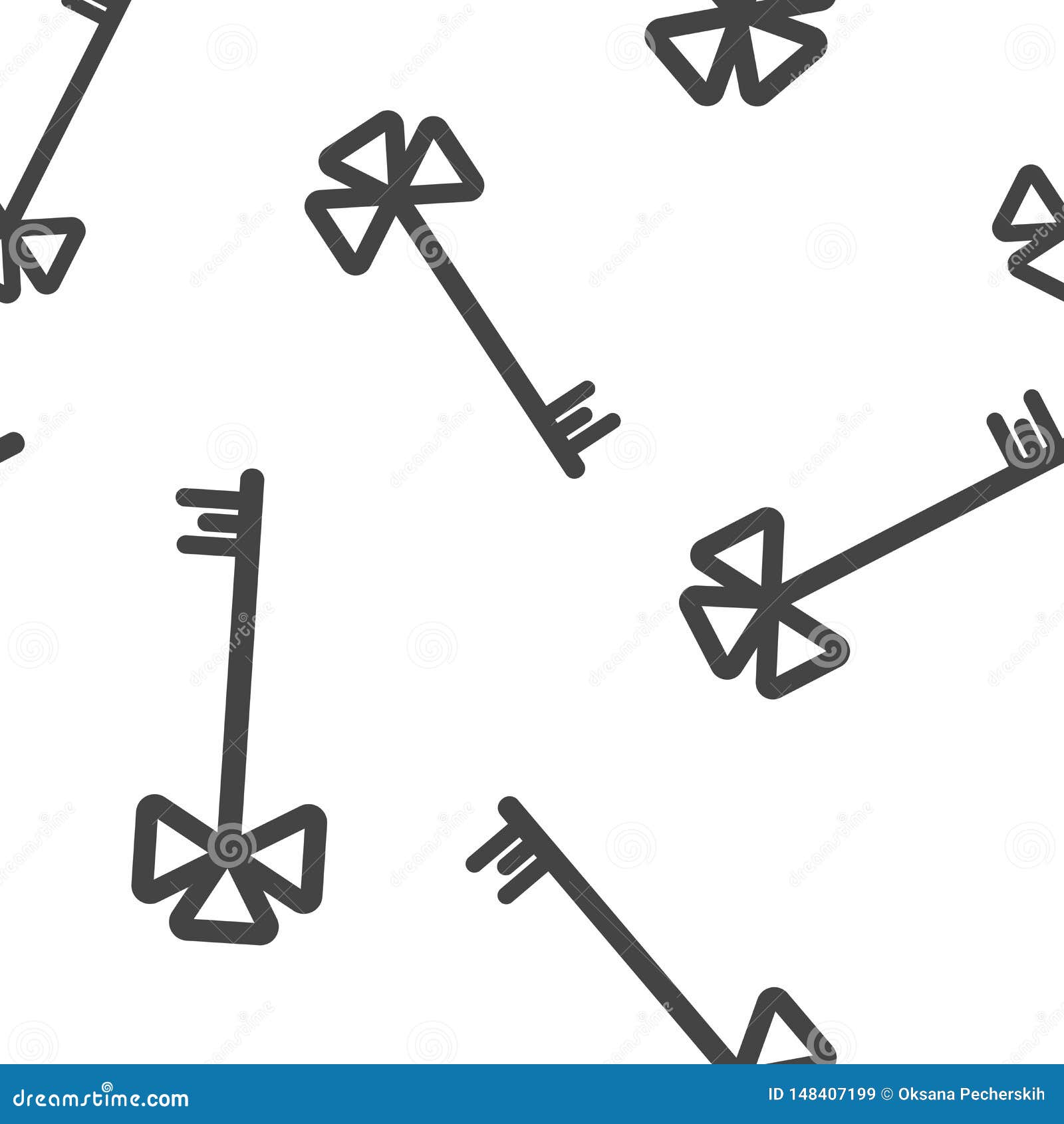 Vector Icon of a Key Pattern on a White Background Stock Vector ...