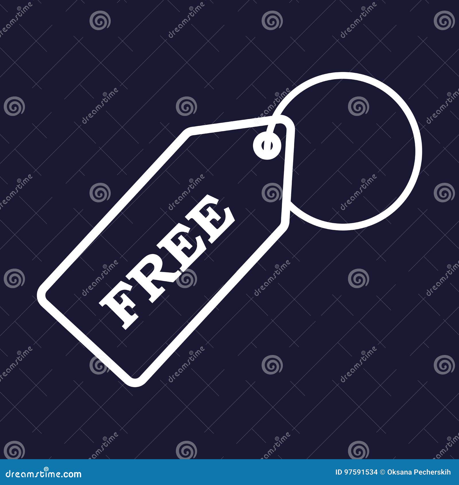 Vector Icon, Keychain with Inscription Free Stock Vector - Illustration ...