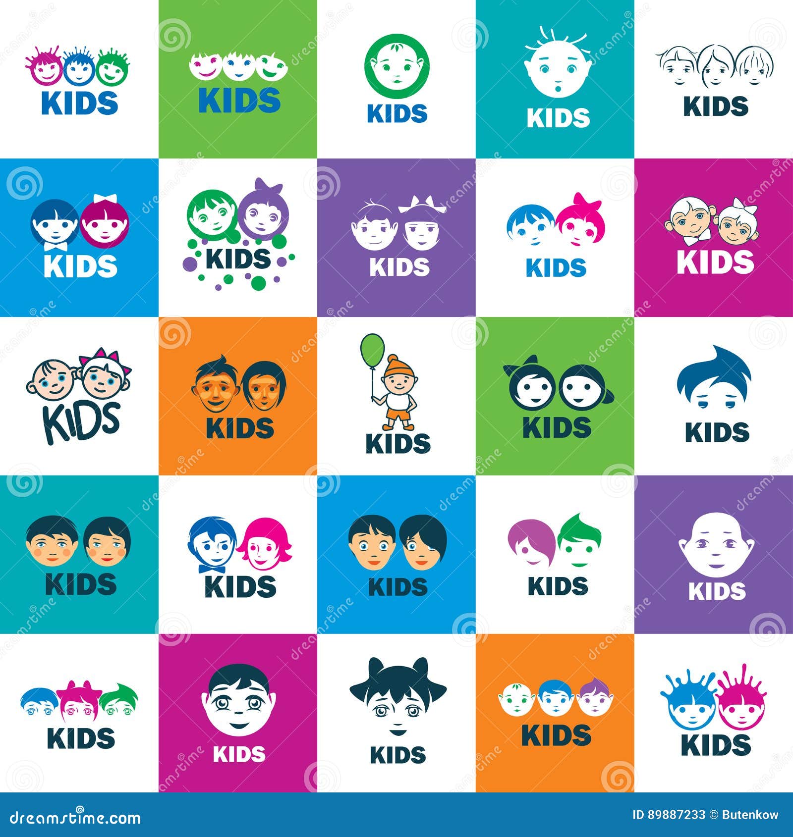 Vector icon kids stock vector. Illustration of icon, happy - 89887233