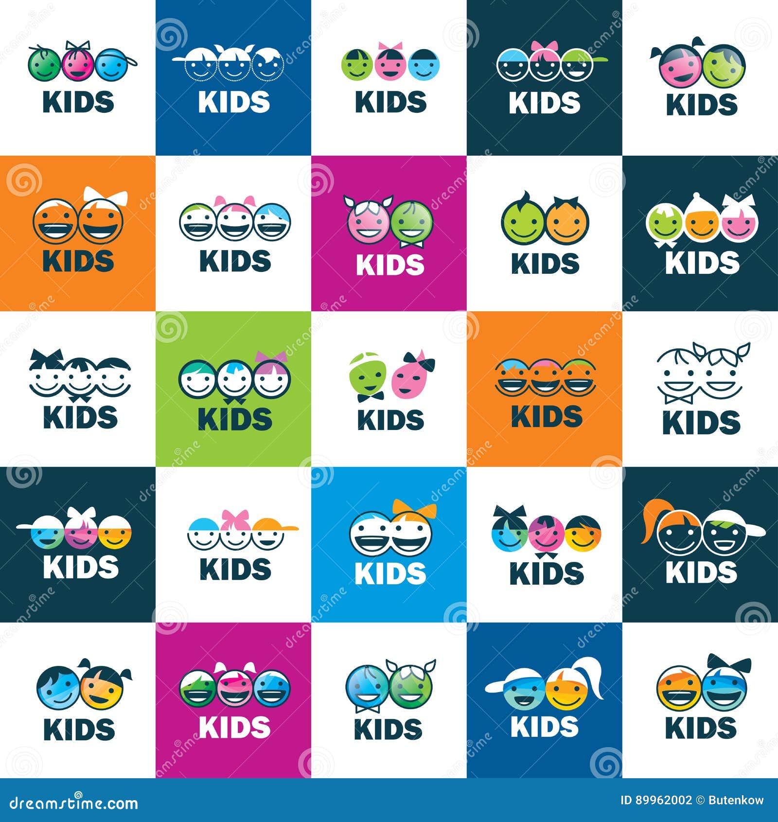 Vector icon kids stock vector. Illustration of love, happiness - 89962002