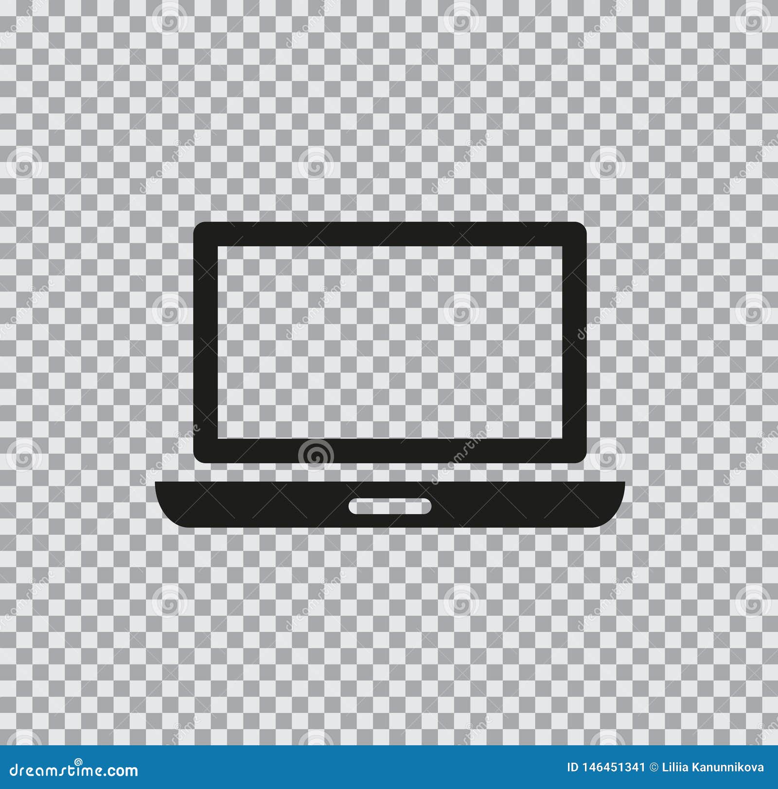 Vector Icon Laptop Black on Transparent Background Stock Illustration ...