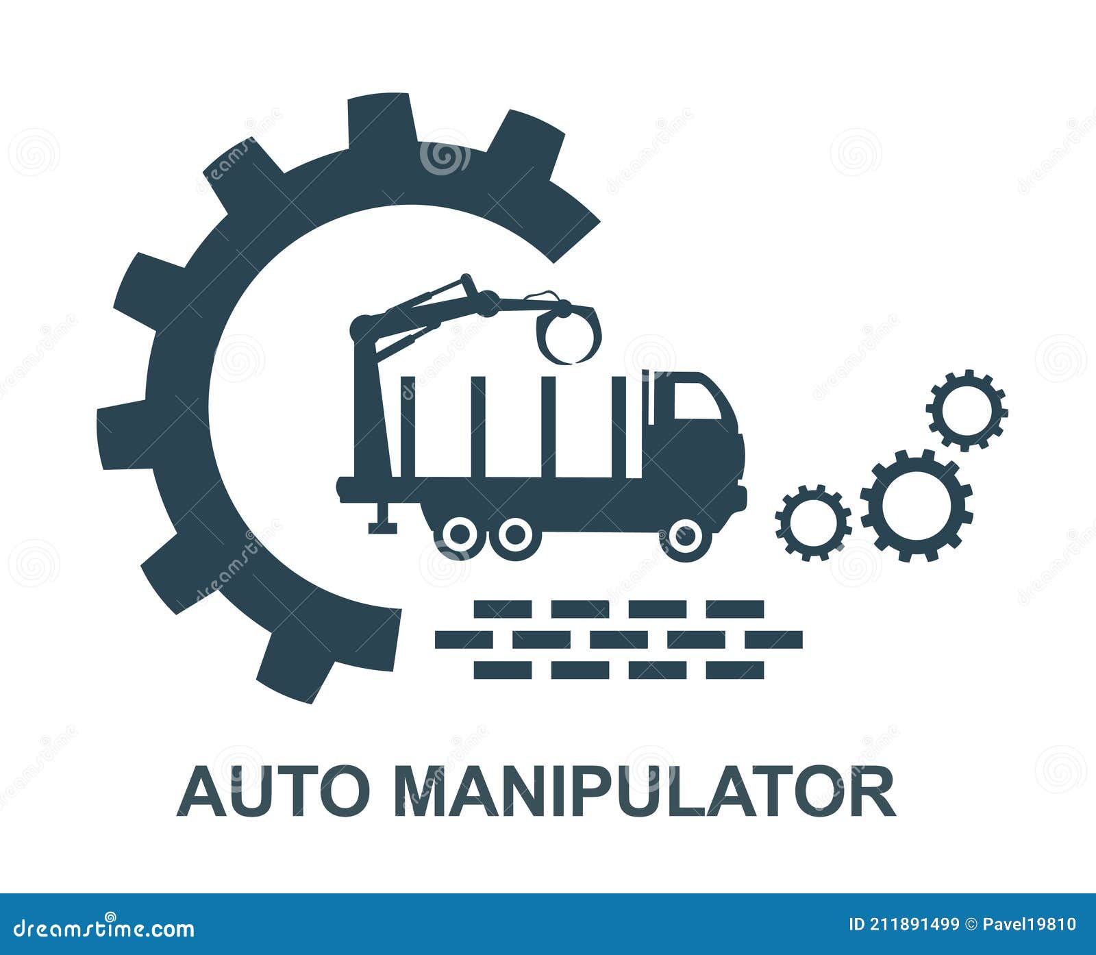 Vector Icon of the Log Truck Logo. Production and Delivery of Cruises ...
