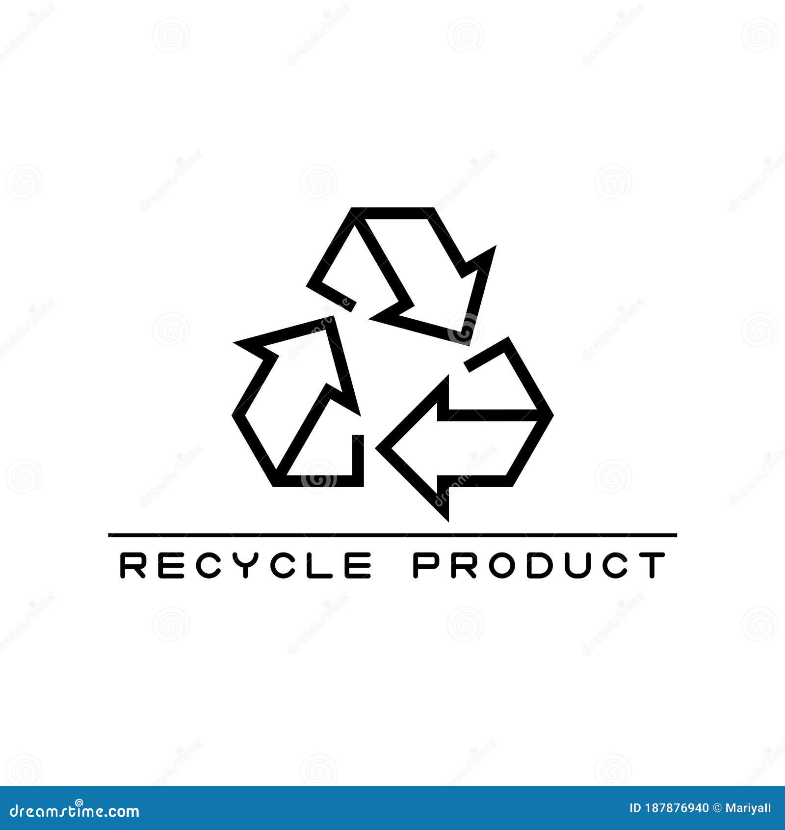 Vector Icon or Logo of Recycling Product in Line Style Stock Vector ...
