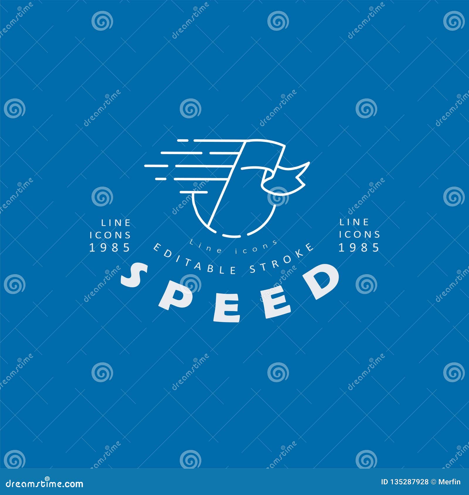 Vector Icon and Logo for Speed Motion. Editable Outline Stroke Size ...