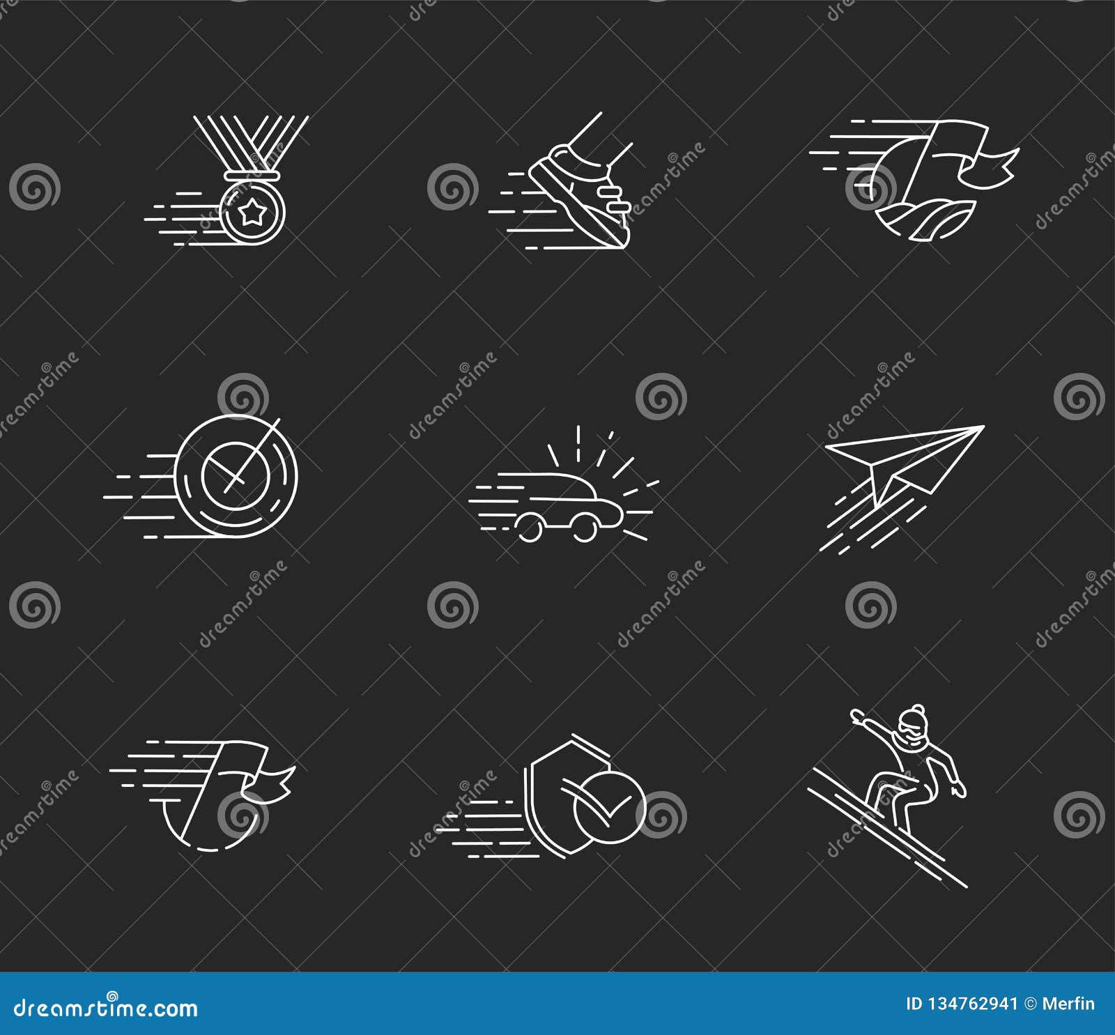 Vector Icon and Logo for Speed Motion. Editable Outline Stroke Size ...