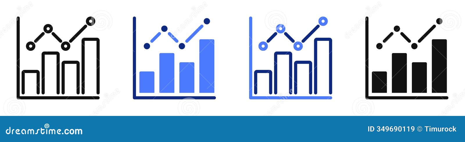 Vector Icon or Logo of Statistics Graph Stock Vector - Illustration of ...