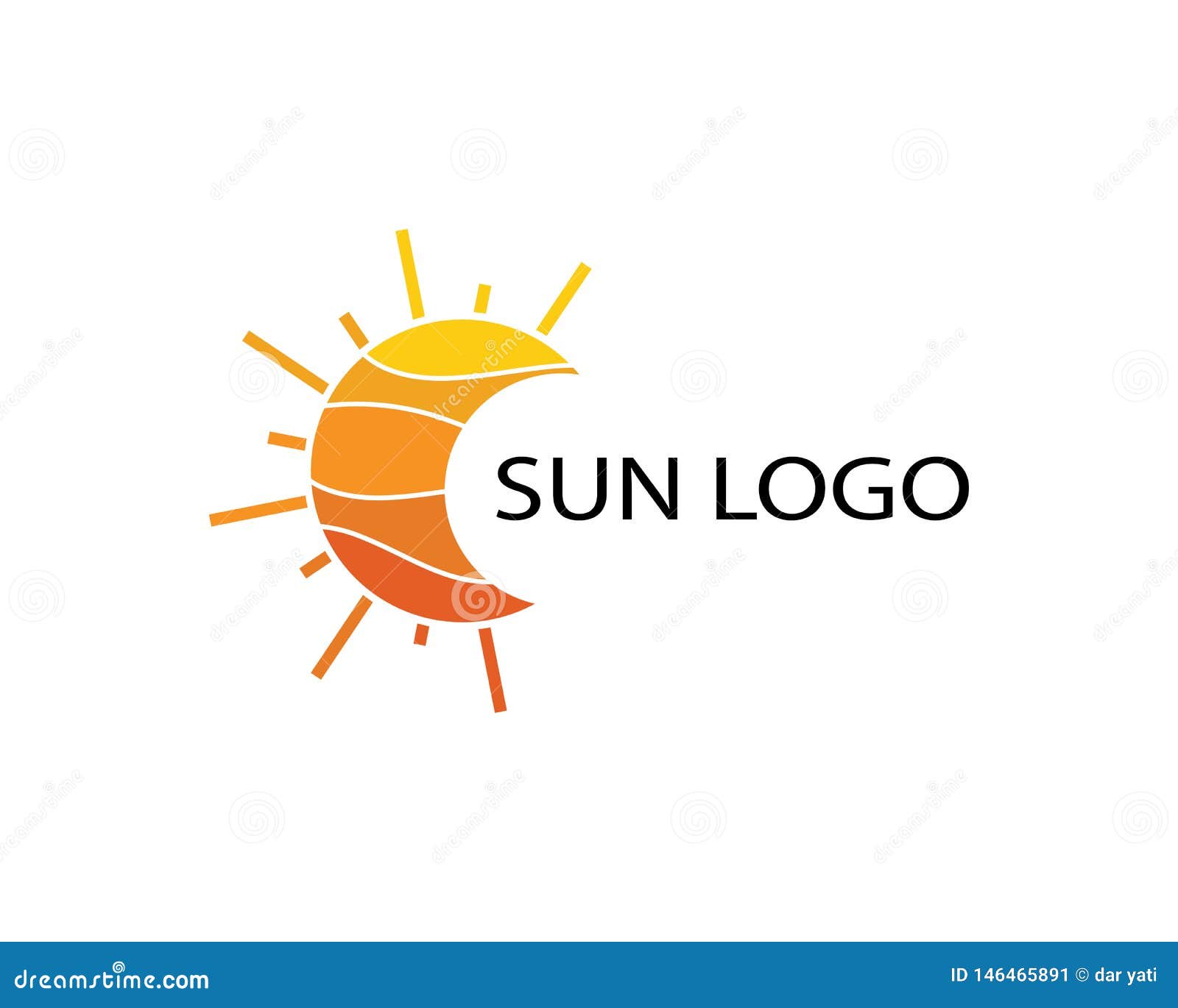 Vector Icon Logo Sun Over Horizon Stock Vector - Illustration of ...
