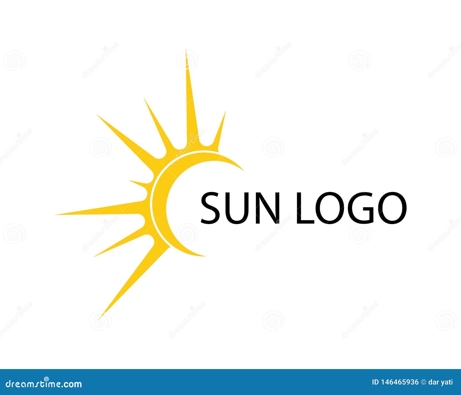 Vector Icon Logo Sun Over Horizon Stock Vector - Illustration of bright ...