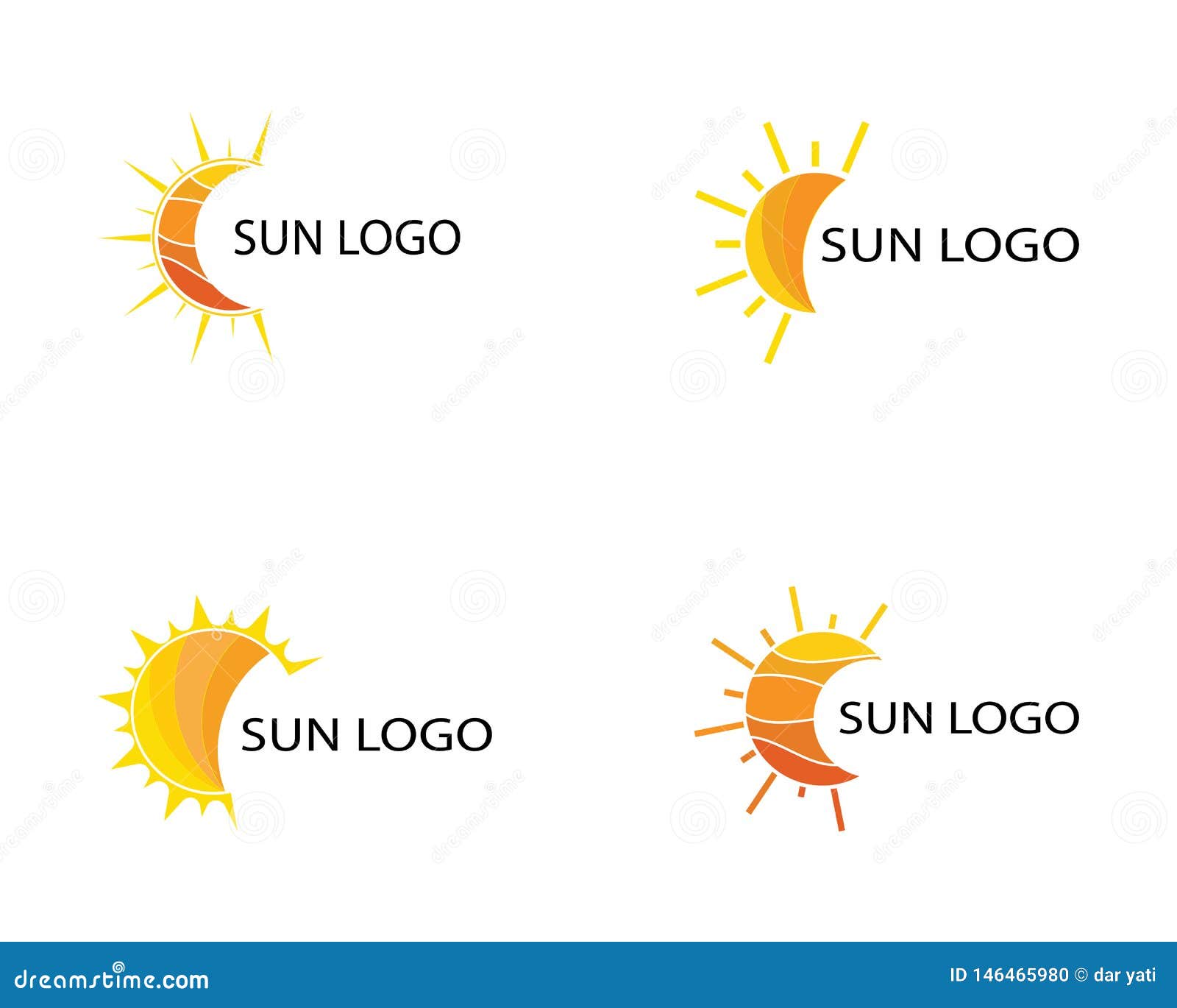 Vector Icon Logo Sun Over Horizon Stock Vector - Illustration of ...