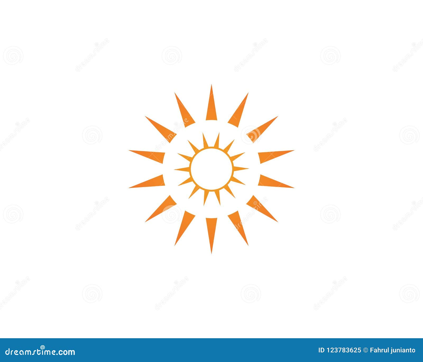 Vector Icon Logo Template Sun Over Horizon Stock Vector - Illustration ...