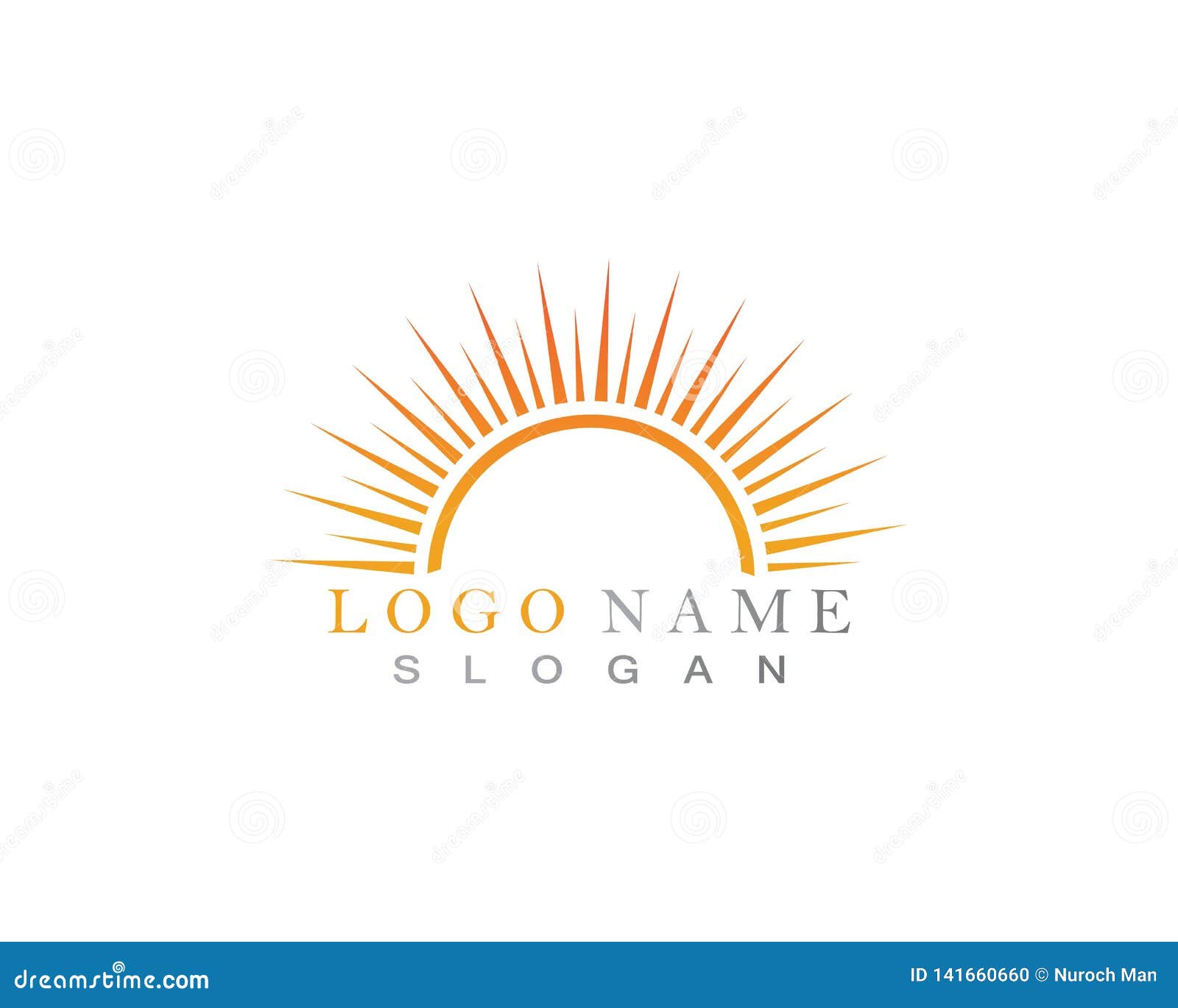 Vector Icon Logo Template Sun Over Horizon Stock Vector - Illustration ...