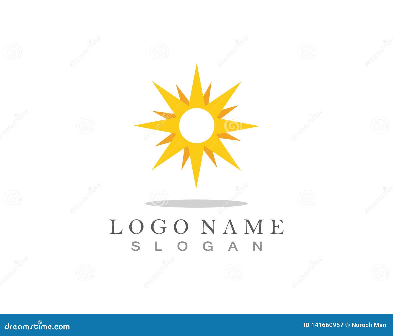 Vector Icon Logo Template Sun Over Horizon Stock Vector - Illustration ...