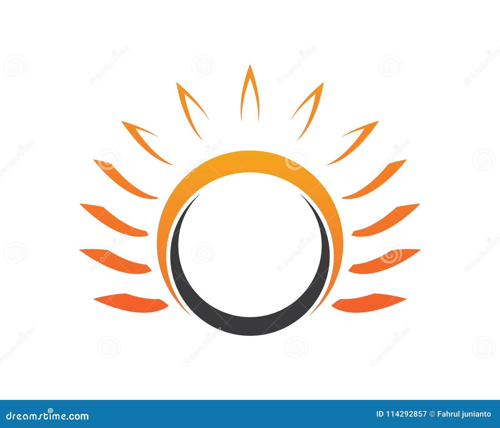 Vector Icon Logo Template Sun Over Horizon Stock Vector - Illustration ...