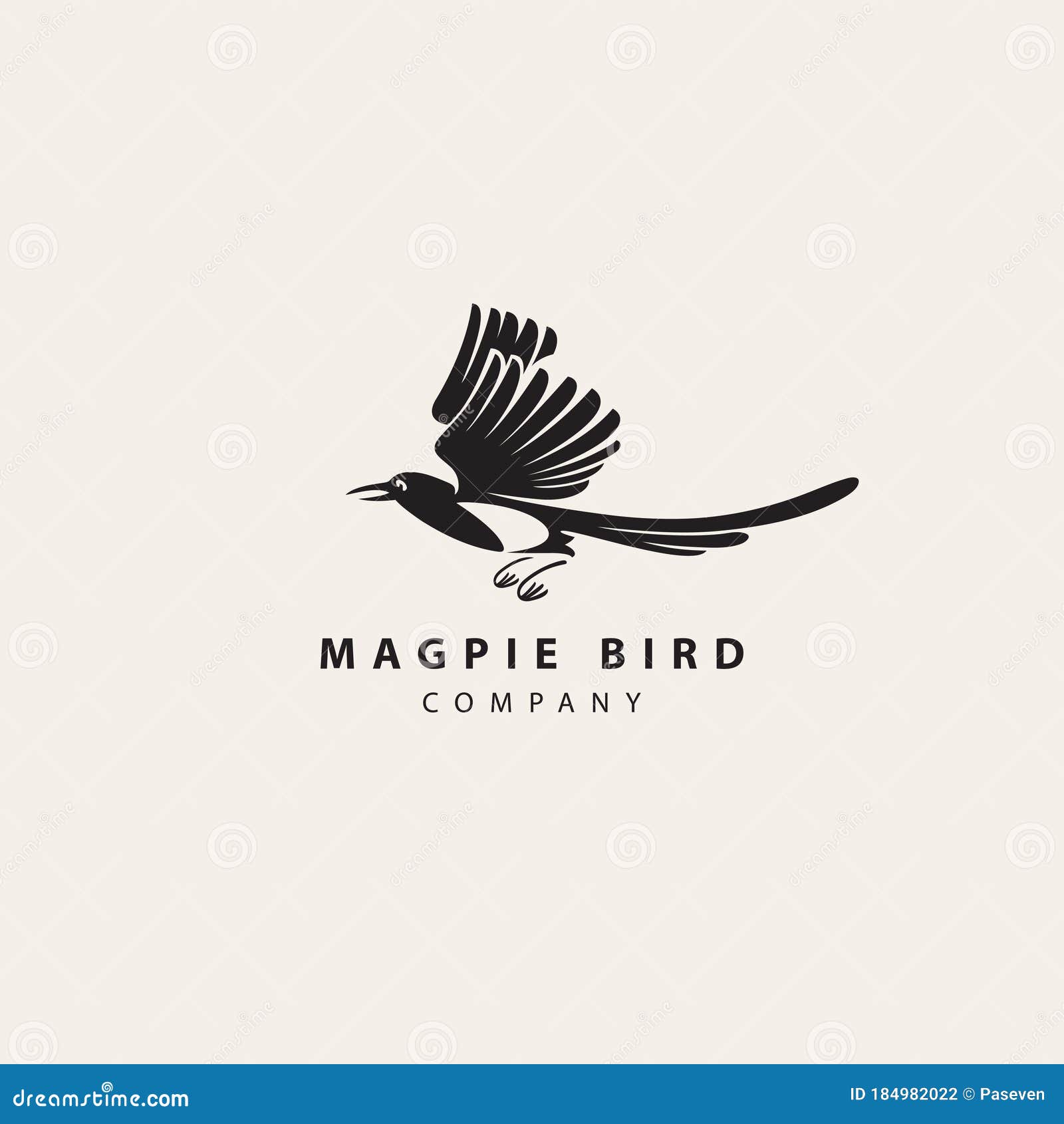 Modern Fun Magpie Bird Logo In Circle Frame Cartoon Vector ...