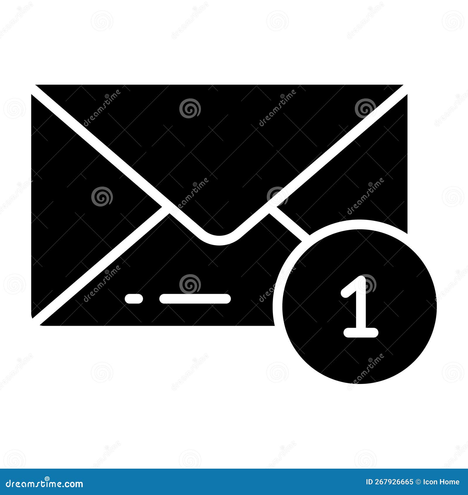 A Vector Icon of Mail Notification in Trendy Style Stock Vector ...