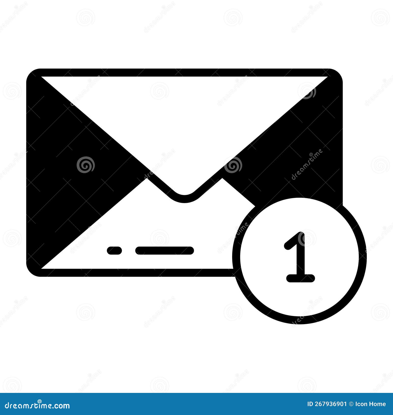 A Vector Icon of Mail Notification in Trendy Style Stock Vector ...